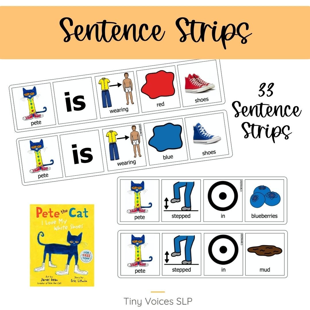 Pete the Cat White Shoes Book Companion, AAC Communication Boards ...