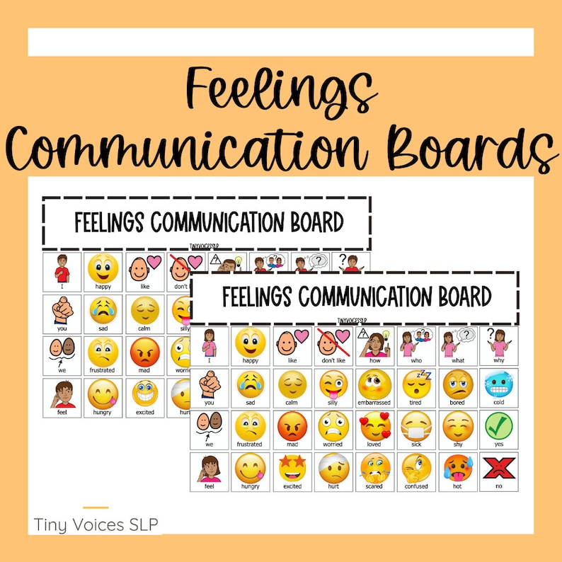 Feelings AAC Communication Board - Etsy