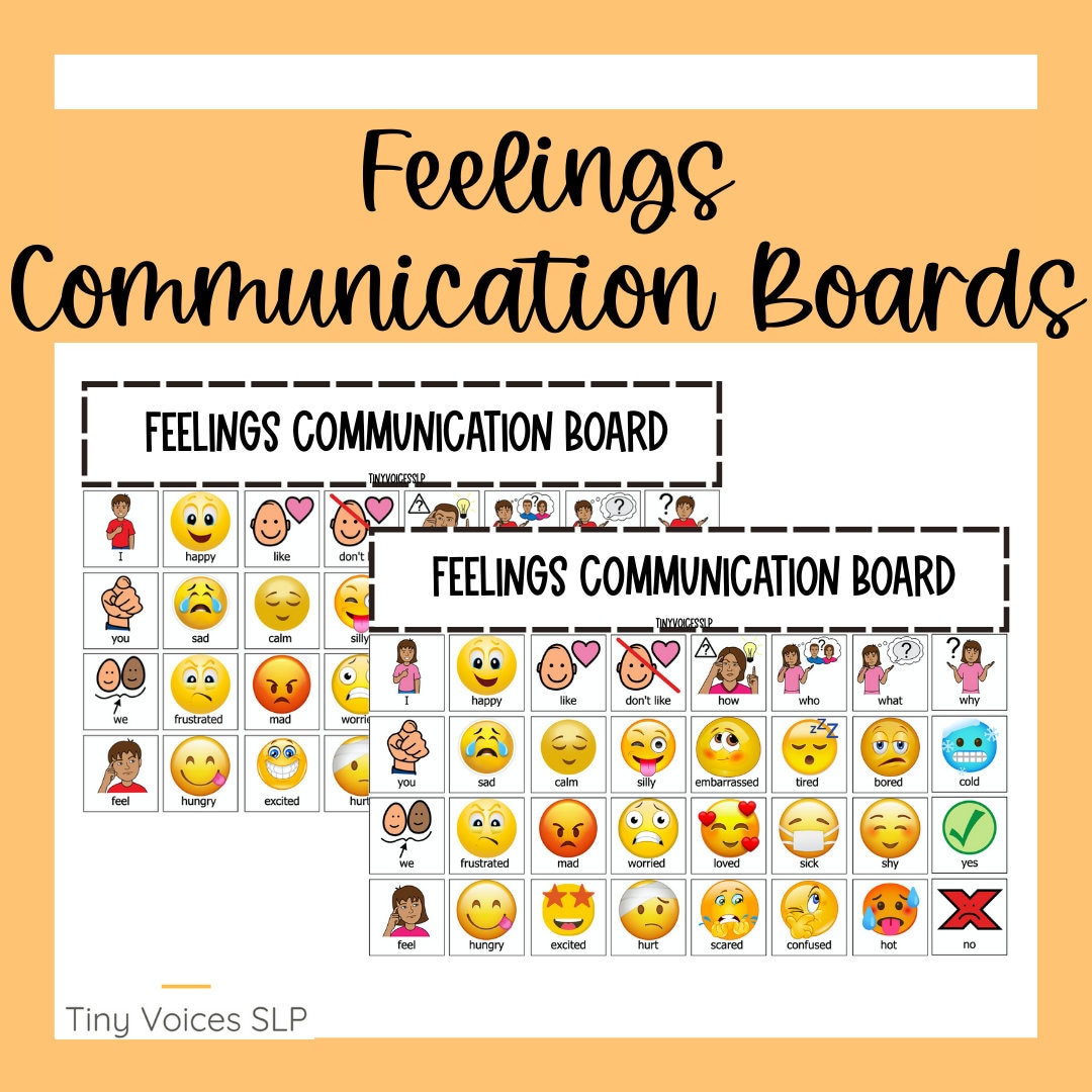 Feelings AAC Communication Board - Etsy
