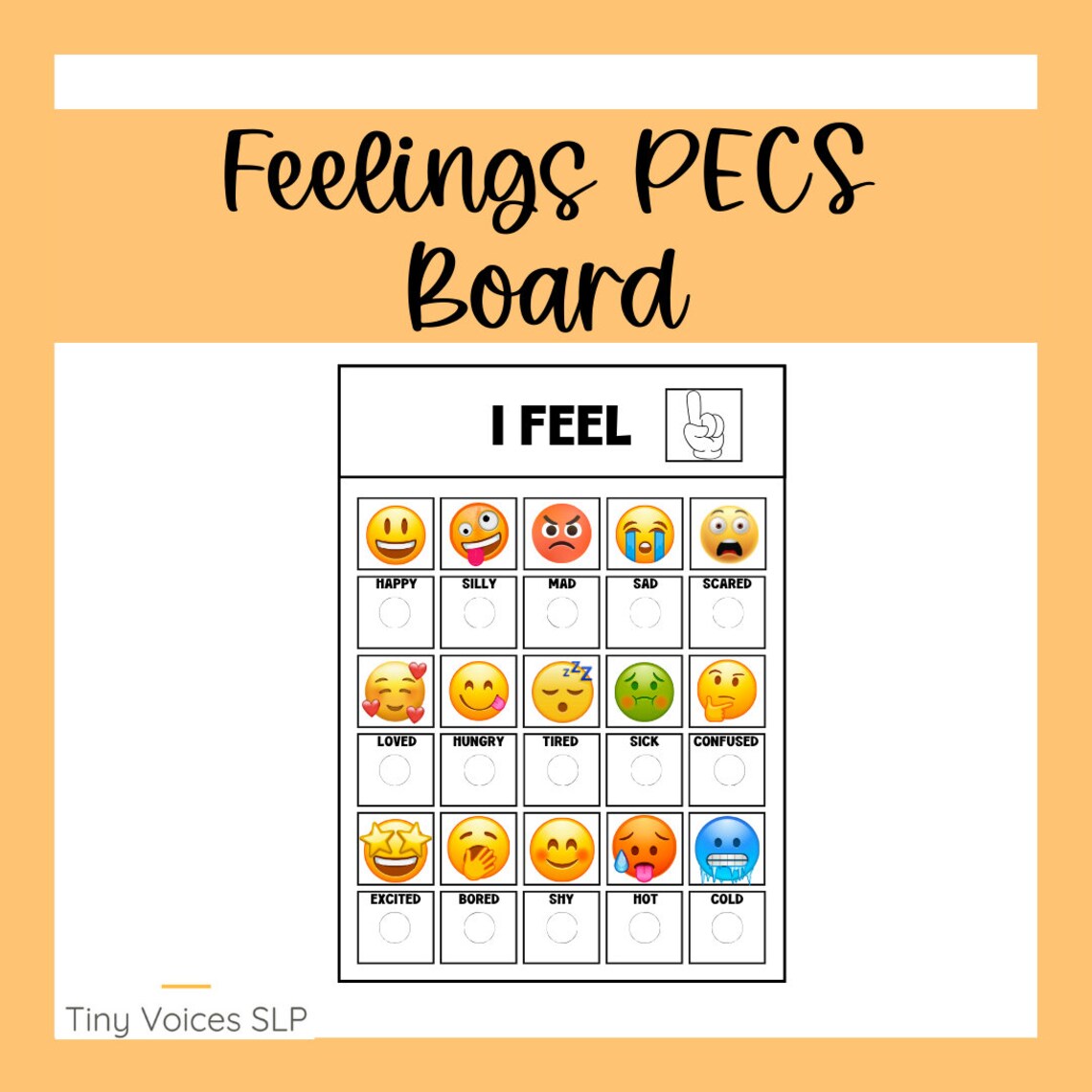 Feelings AAC Communication Board - Etsy