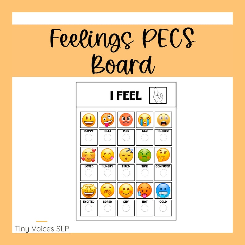 Feelings AAC Communication Board - Etsy