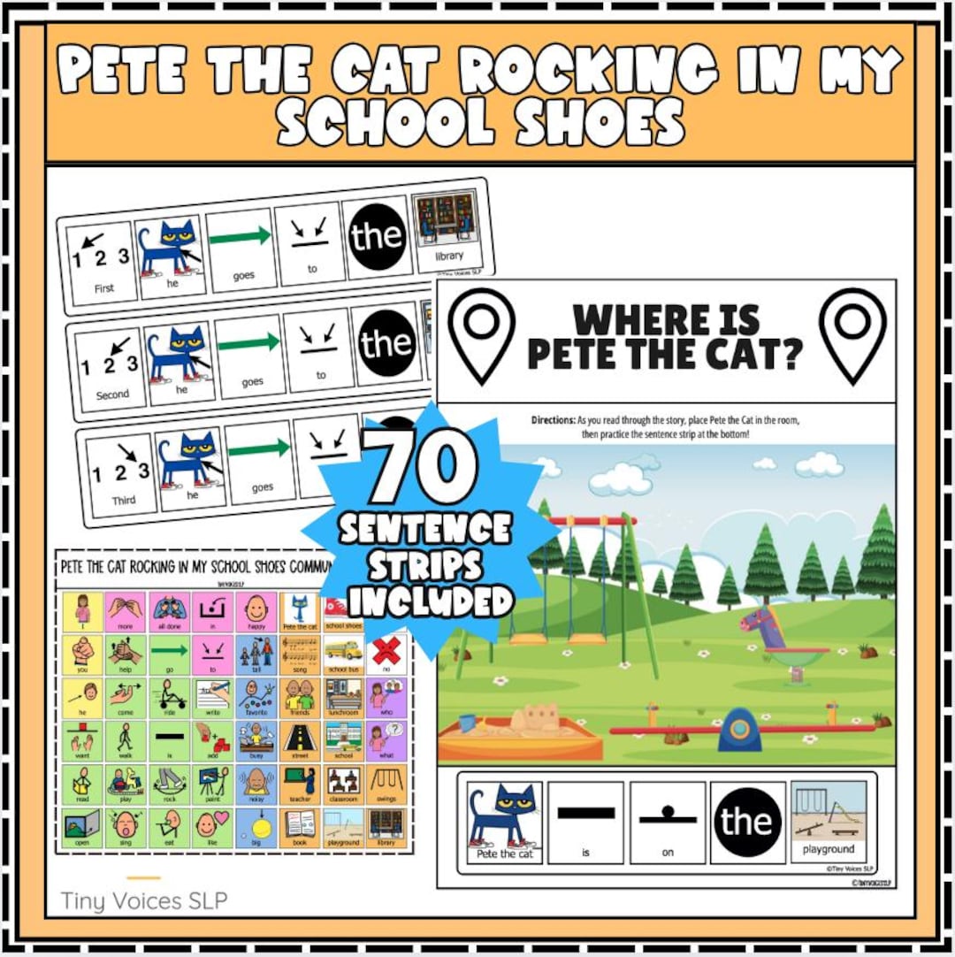 Pete the Cat Rocking in My School Shoes Adapted Book Companion ...