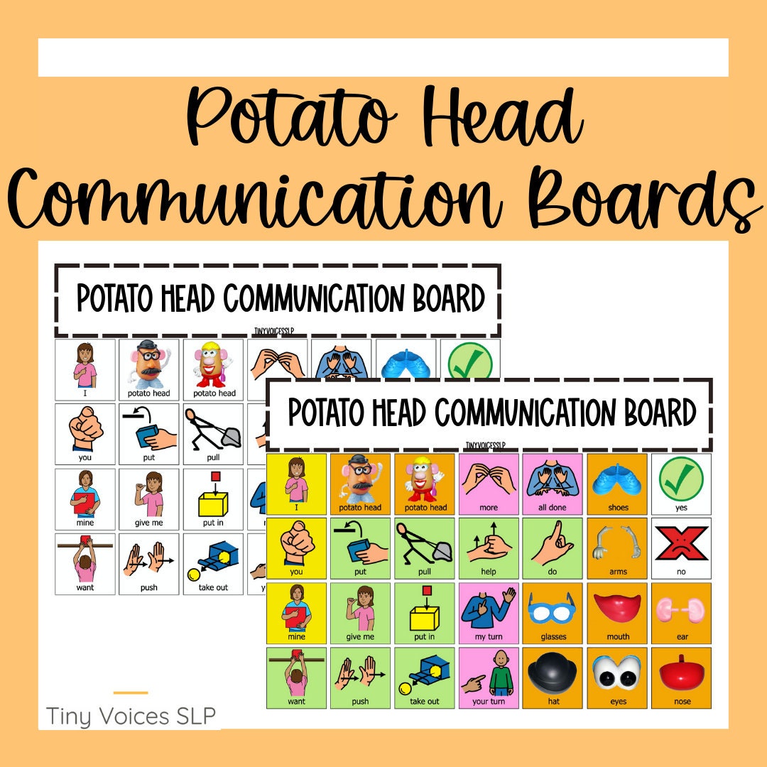 Potato Head AAC Communication Board - Etsy