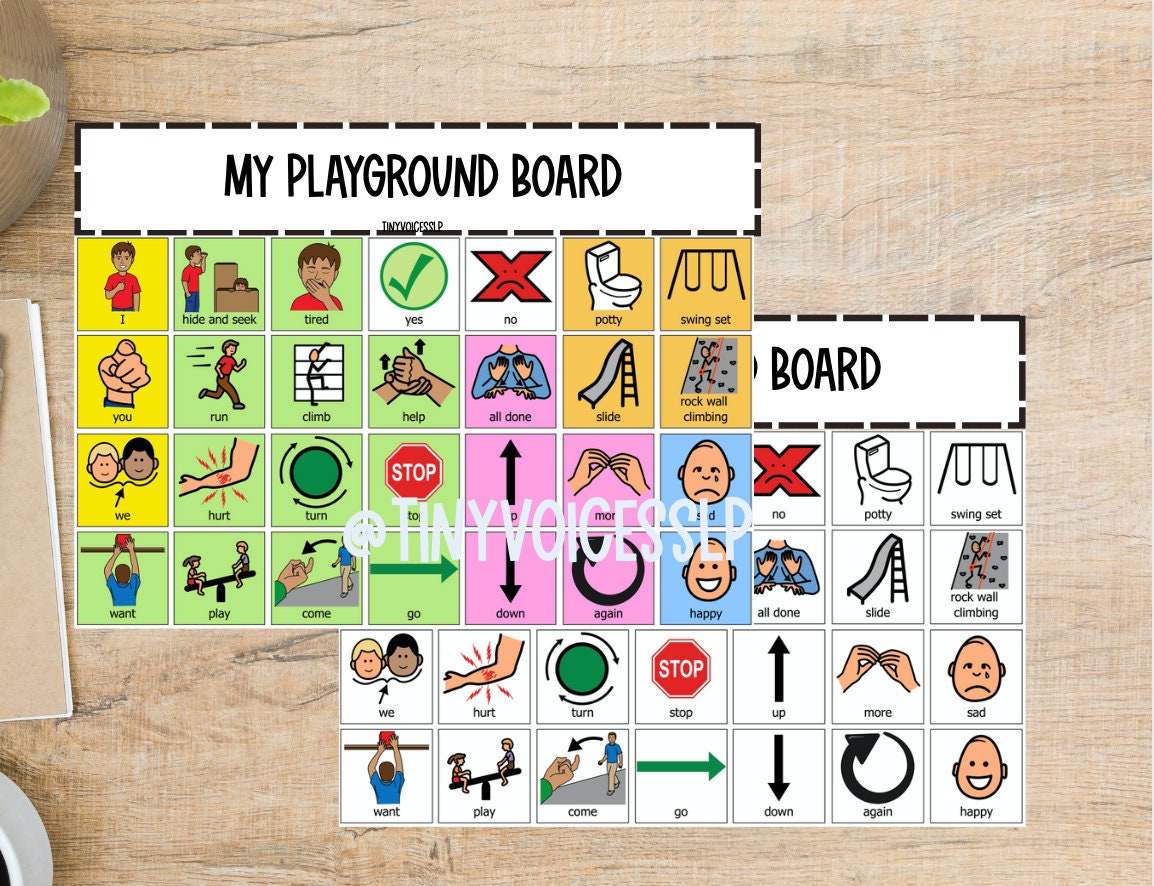 My Playground Communication Boards, Basic Communication Board, Aided ...
