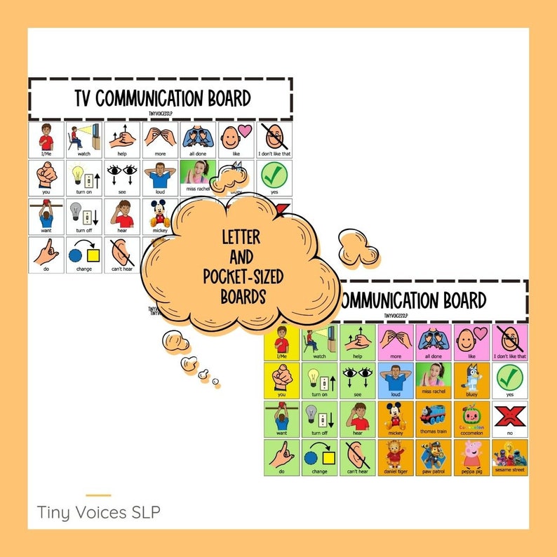 TV AAC Communication Board - Etsy