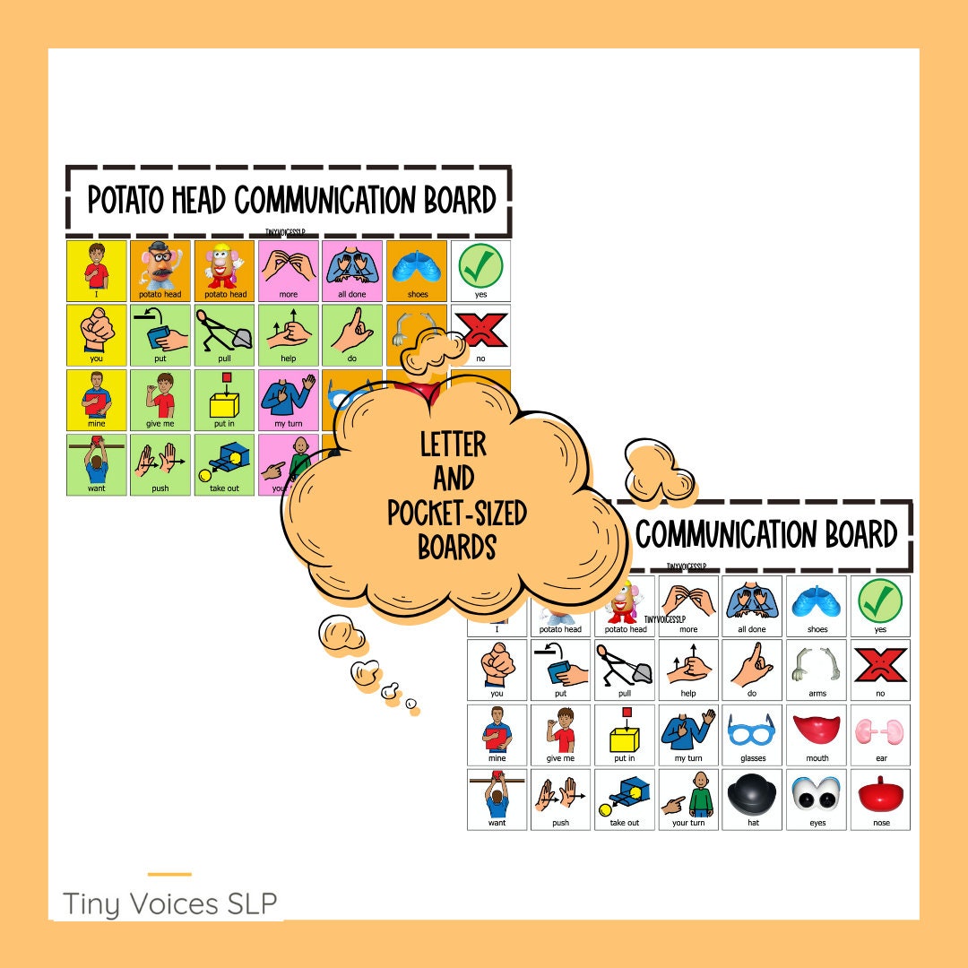Potato Head AAC Communication Board - Etsy