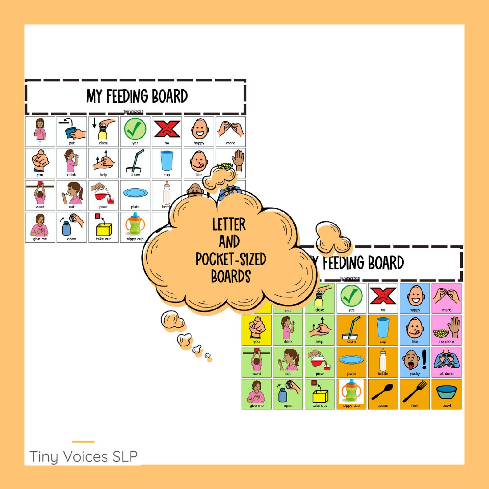 Feeding Communication Boards, Basic Communication Board, Aided-language ...