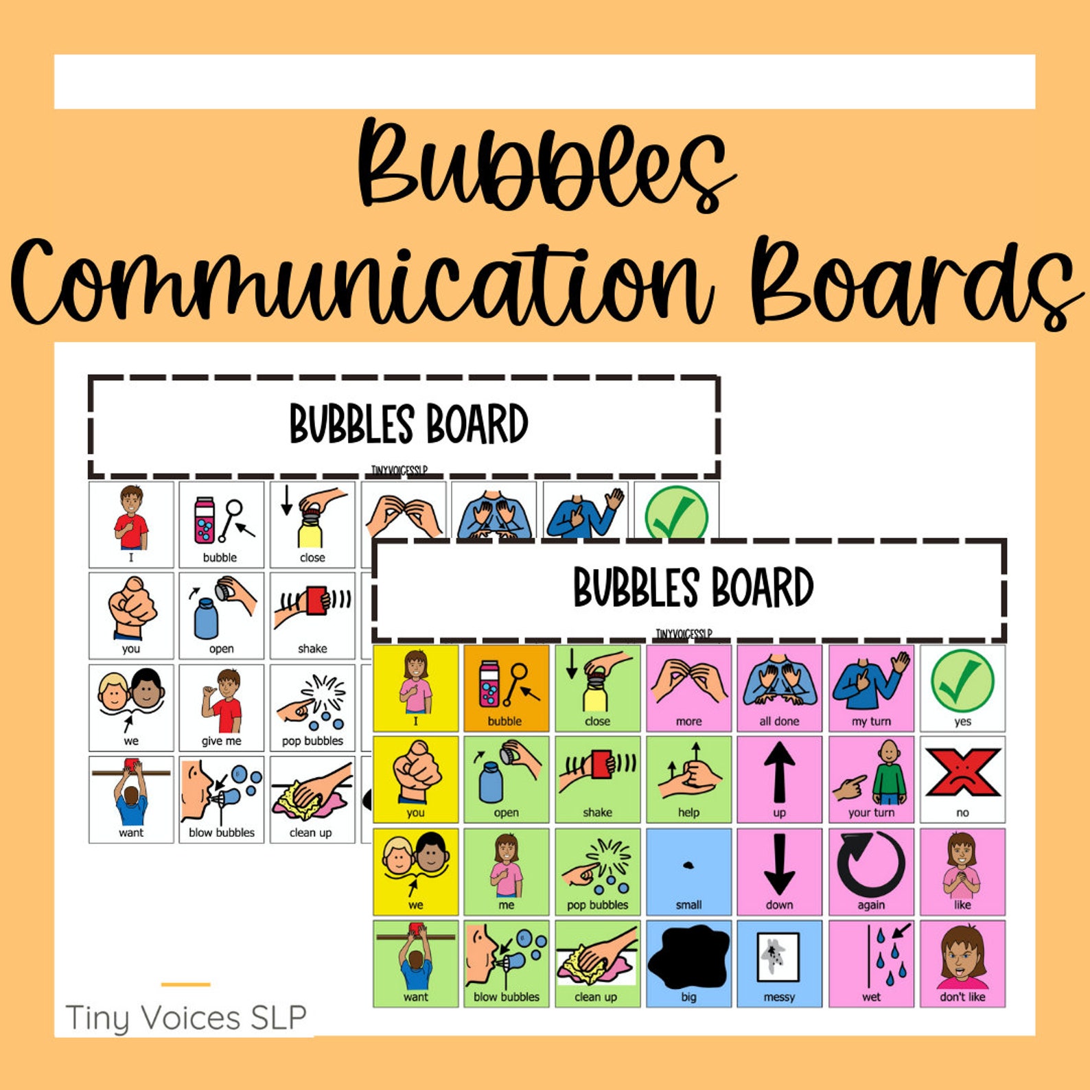 Bubbles AAC Communication Board - Etsy
