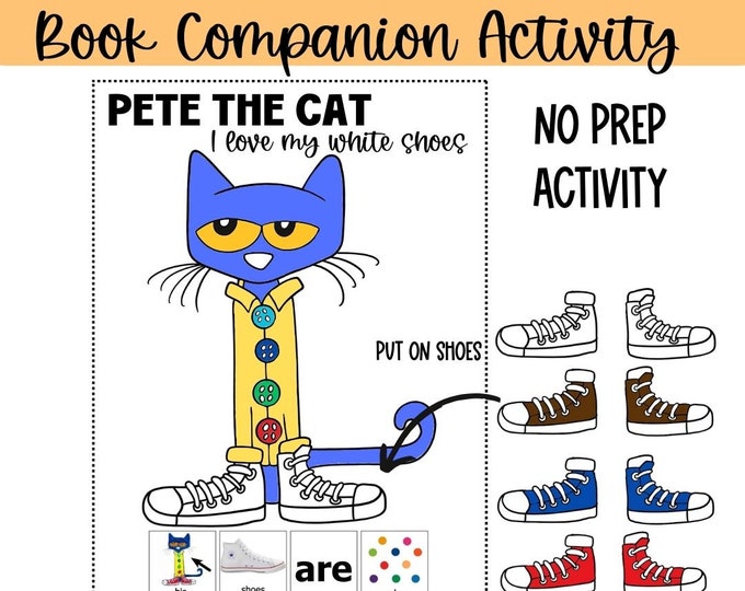 Pete the Cat I Love My White Shoes - Etsy