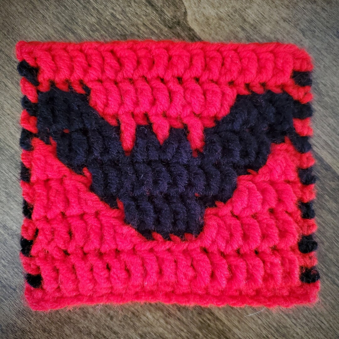 Bat Mosaic Crochet Chart With Written Instructions - Bat Crochet ...