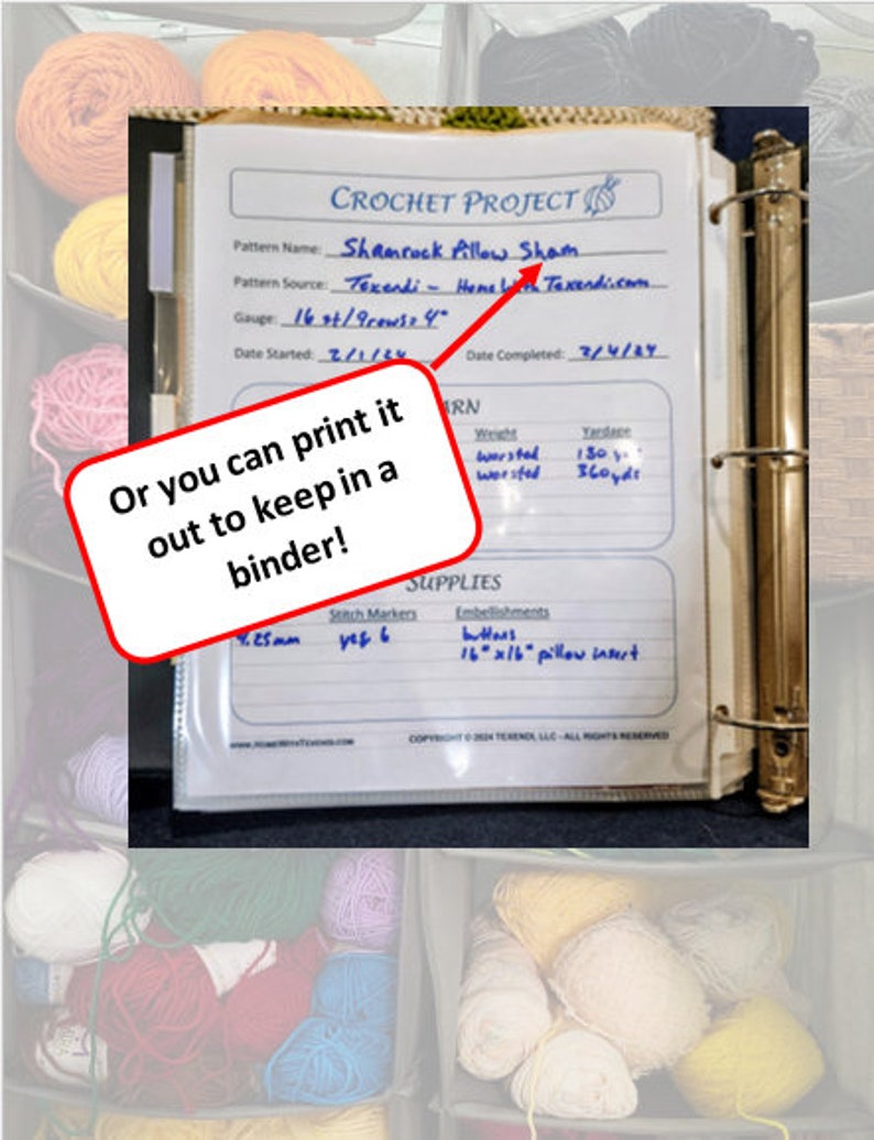 Crochet Project Planner - Crochet Project Tracker - Fillable Template ...