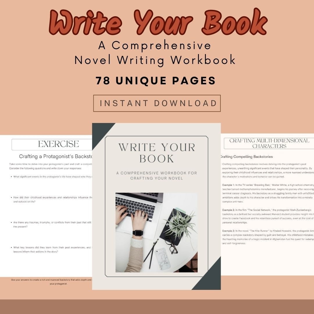 In-depth Novel Writing Workbook | Digital |character, Plot, Writing ...