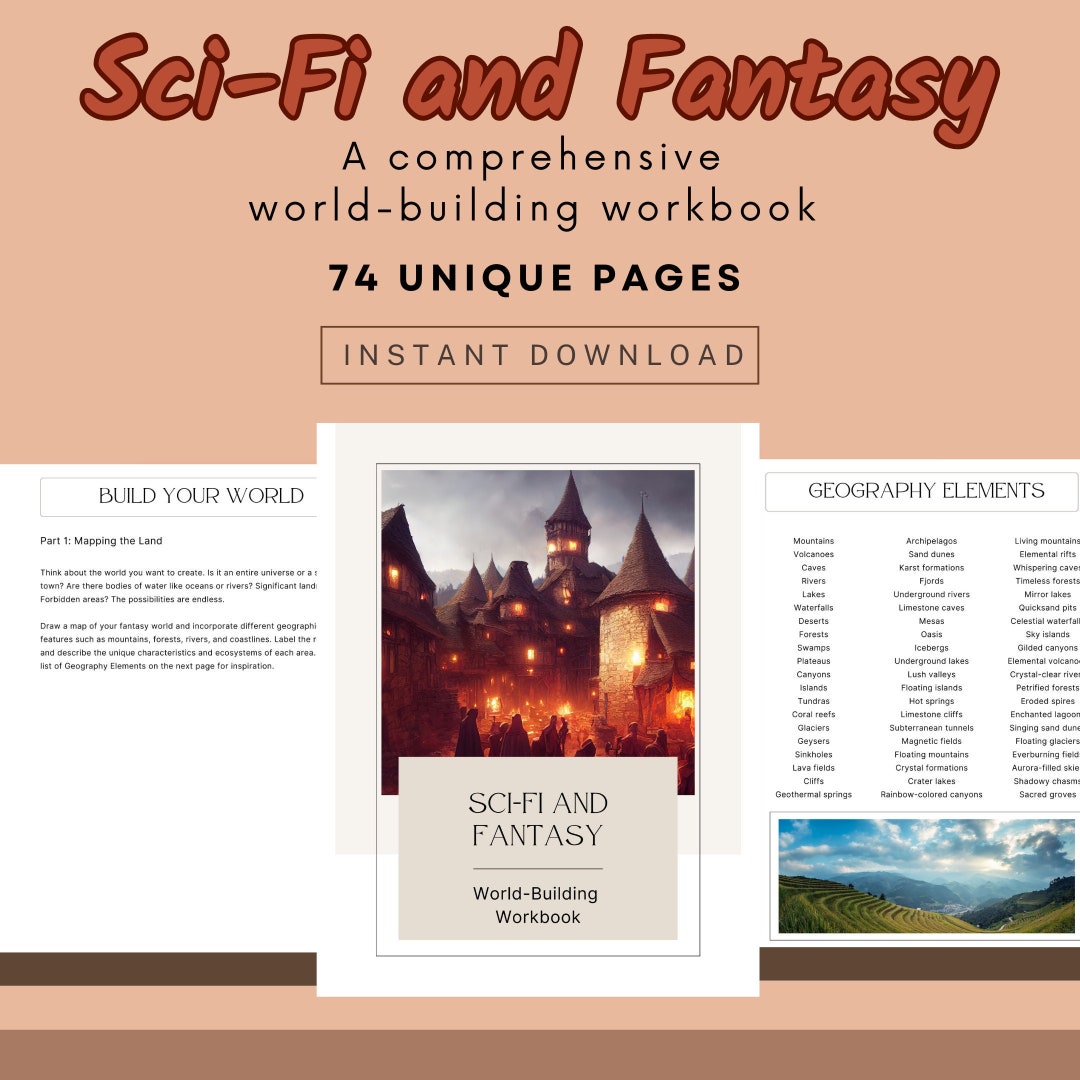 Fantasy Worldbuilding Workbook | Digital and Editable | Science Fiction ...