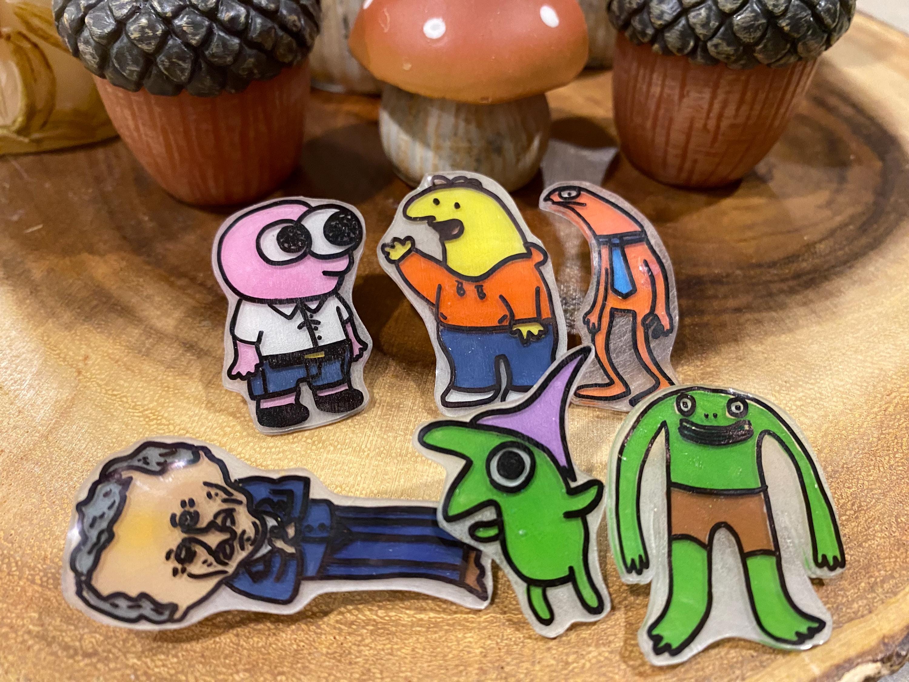 Smiling Friends Pins- Pim, Charlie, Allan, Glep, Mr Frog, Mr Boss - Etsy