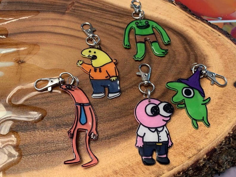 Smiling Friends Adult Swim Animated Show Keychains - Etsy
