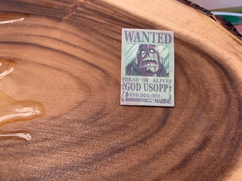 One Piece Wanted Poster Pins Shrinky Dinks- Luffy, Zorro, Nami, Usopp ...