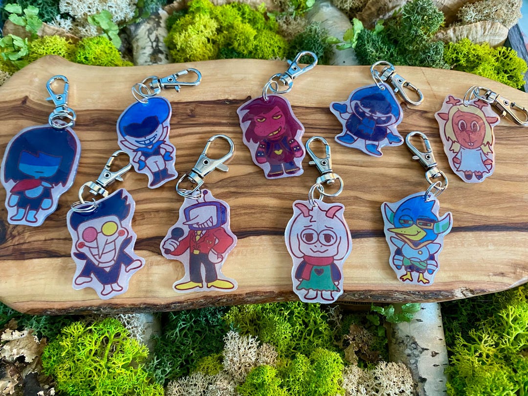 Deltarune Inspired Keychains | Gamer Gift | Indie Game Art | Krys ...
