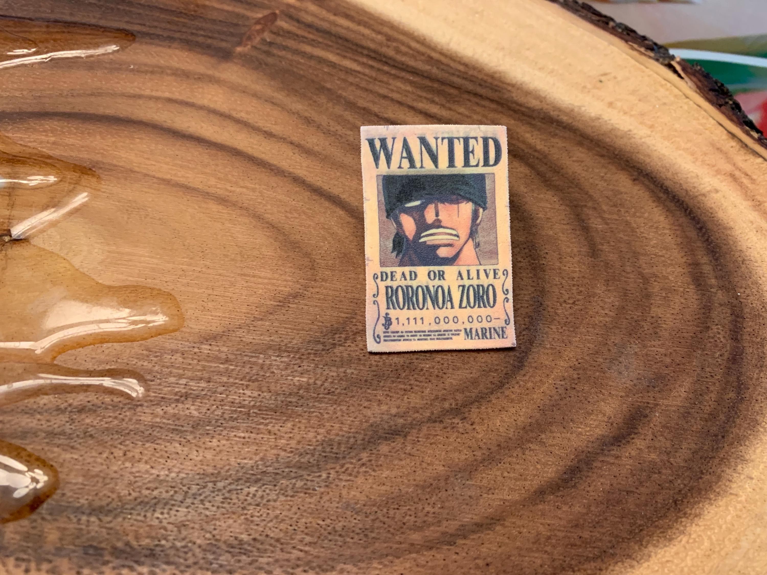 One Piece Wanted Poster Pins Shrinky Dinks- Luffy, Zorro, Nami, Usopp ...