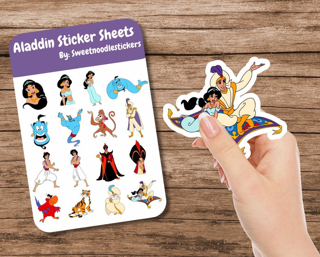 Aladdin Sticker Sheets Stickers Sticker Pack Laptop - Etsy