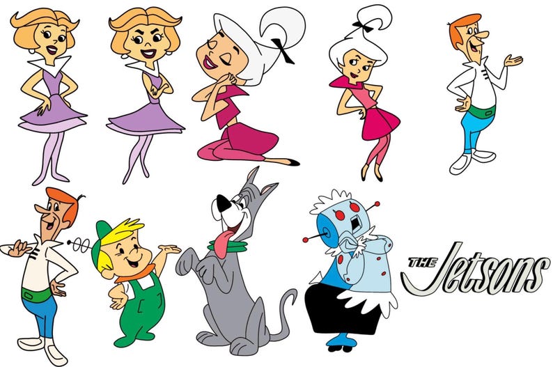10 Colored Layered the Jetsons Cartoon SVG Files Total/bundle for ...