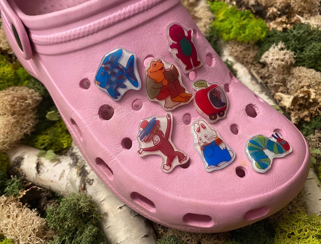 Cartoon Story Nostalgia Shoe Charms, Curious George, Max Ruby, Frog ...