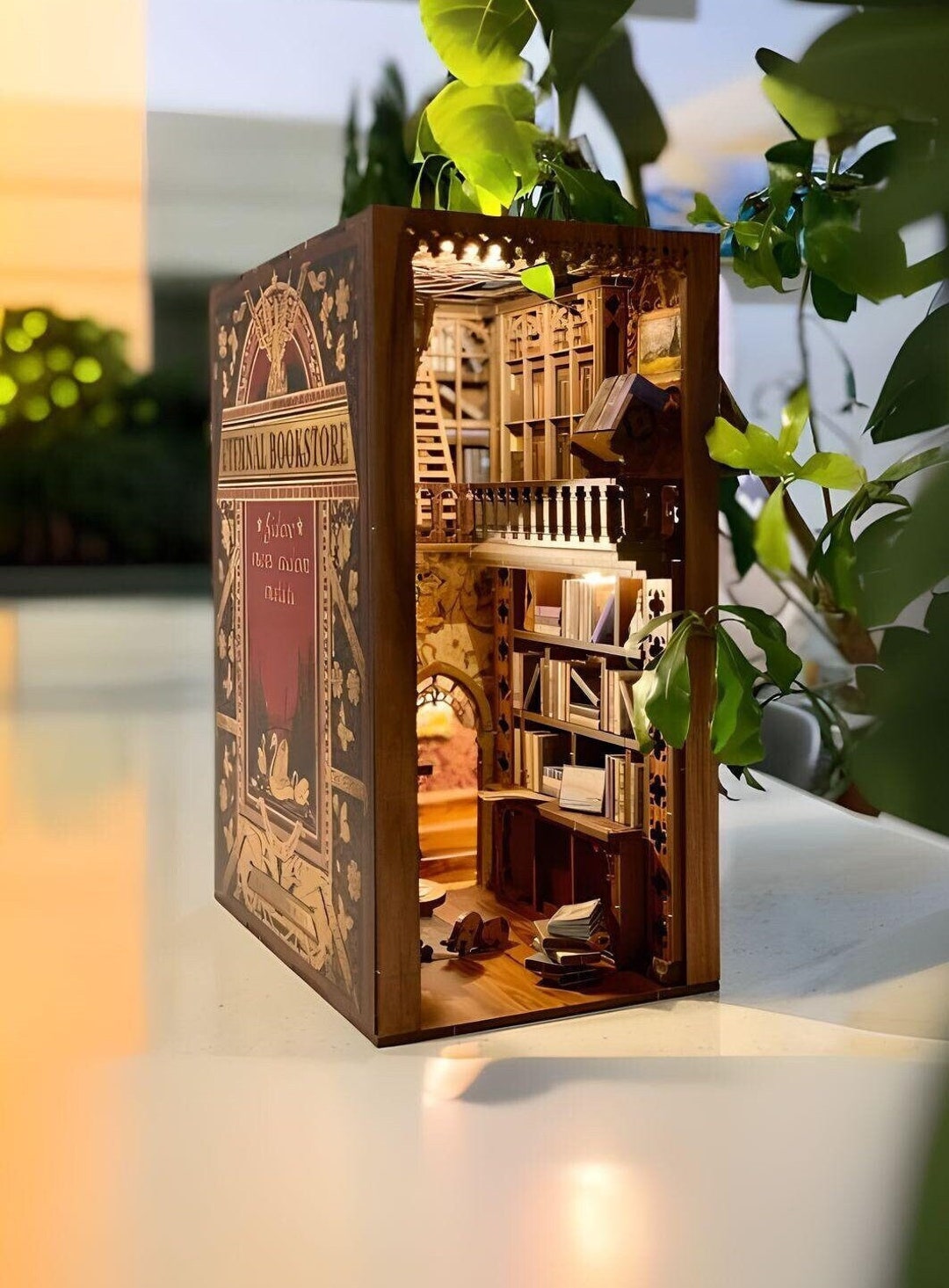 Eternal Bookstore LED DIY Miniature Booknook, Home Décor Christmas ...