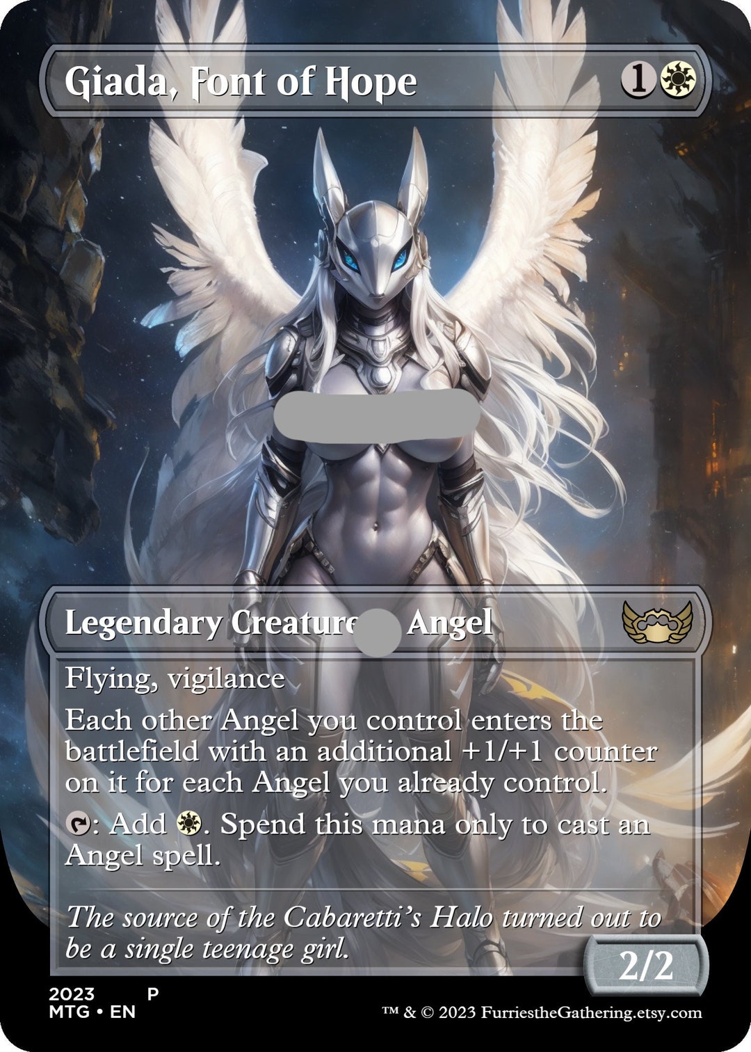 Giada Font of Hope Sexy Mtg Card Angel Furry of Hope - Etsy