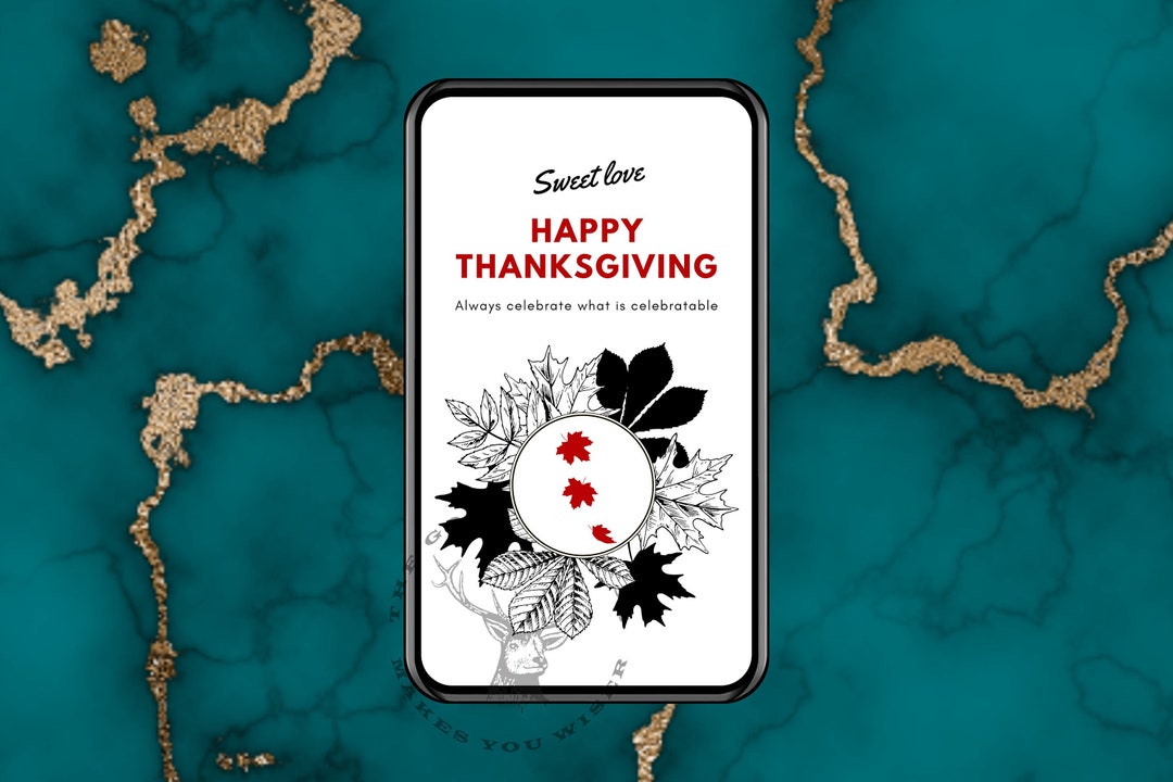Thanksgiving Digital Card Animated Card E-card - Etsy