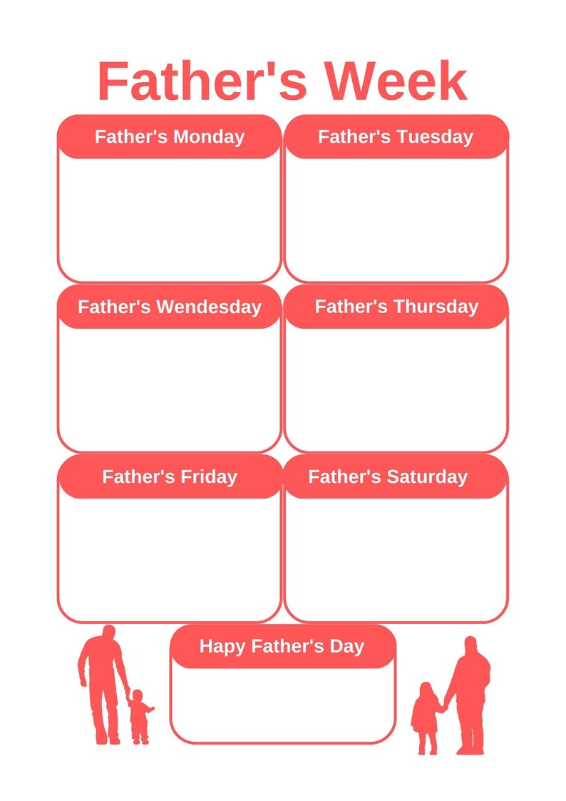 2023 Father's Week Planner Father's Day Digital - Etsy