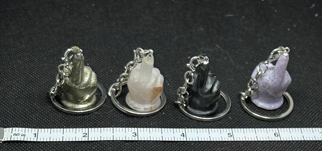 Funny Crystal Middle Finger Keychains - Etsy