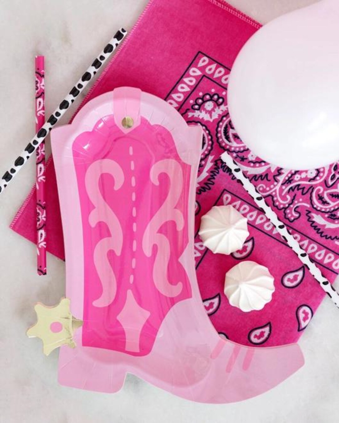 Cowgirl Pink Boot Shaped Plate | Rodeo Party | Rodeo Theme | Pink ...