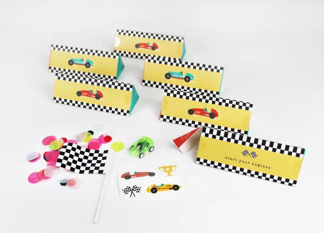Vintage Race Car Party Favors | Race Car Theme | Race Car Party - Etsy