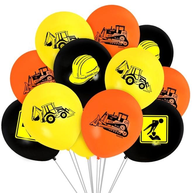 Construction Party Balloon Bouquet | Construction Party | Construction ...