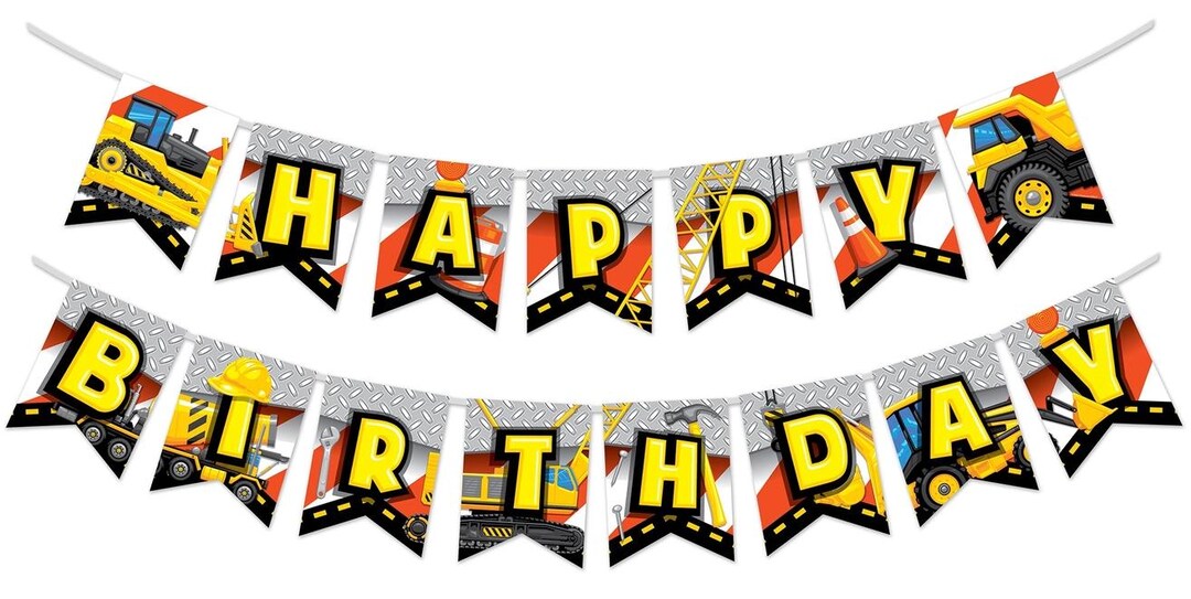 Construction Party Banner | Construction Party | Construction Theme - Etsy