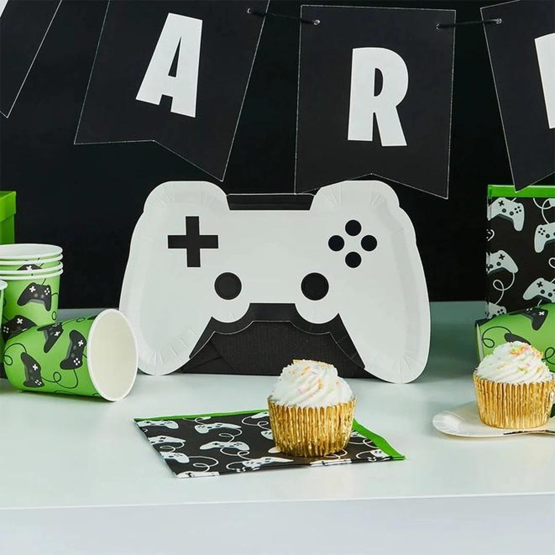 Game Controller Paper Plate | Gamer Party | Gamer Theme - Etsy