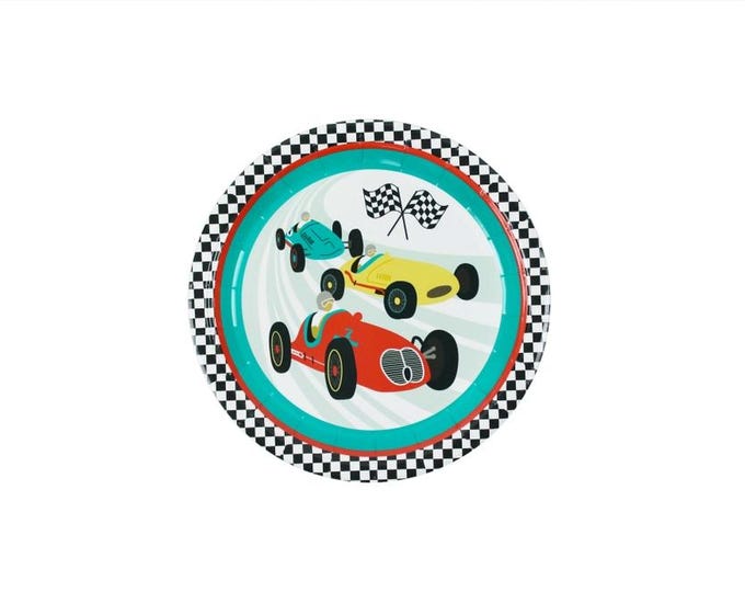 Vintage Race Car Plates | Race Car Theme | Race Car Party - Etsy