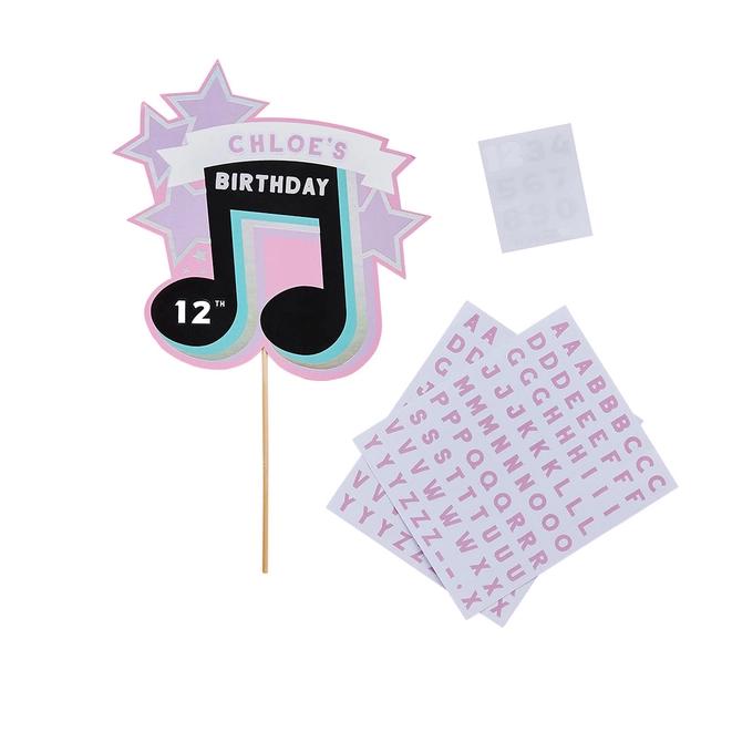 Personalized Musical Note Cake Topper With 3 Sticker Sheets Musical ...
