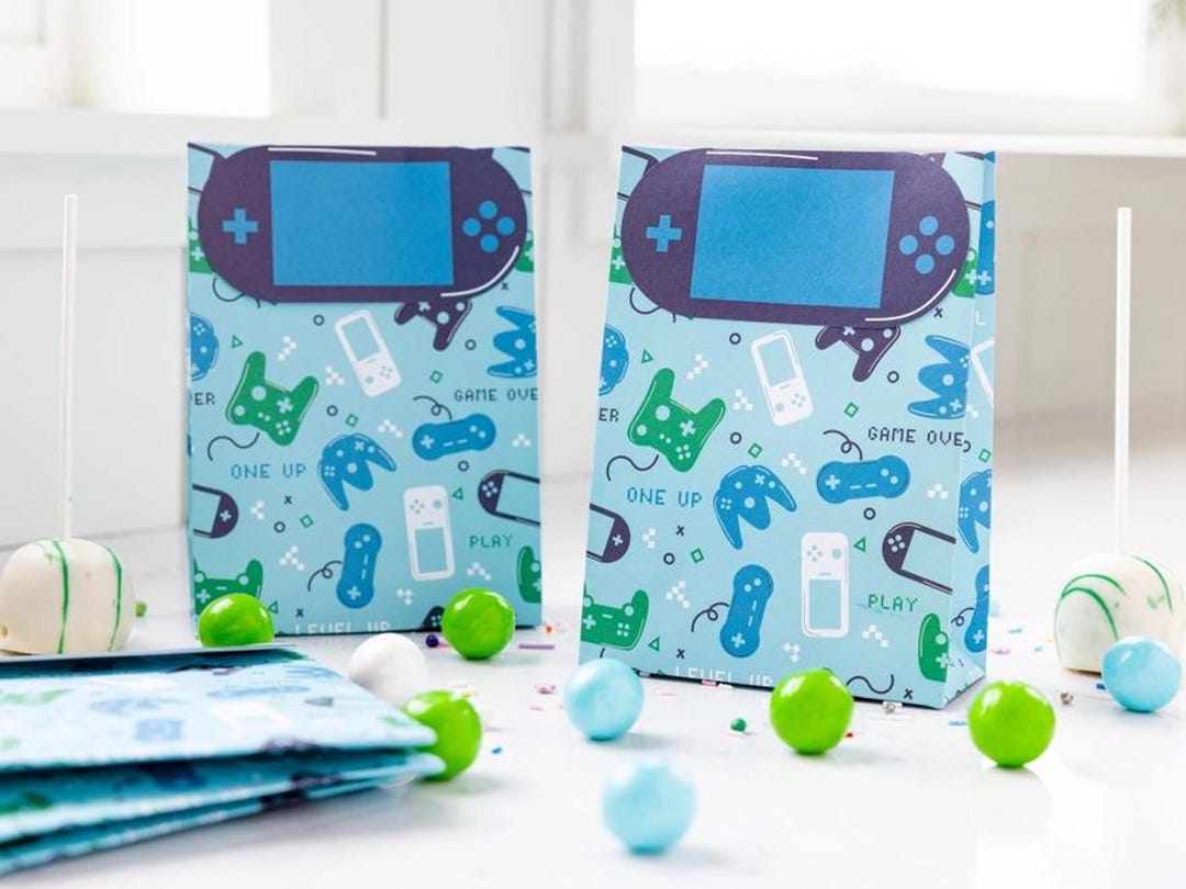 One up Treat Bags 12 PK. | Gamer Party | Gamer Theme | Gaming - Etsy