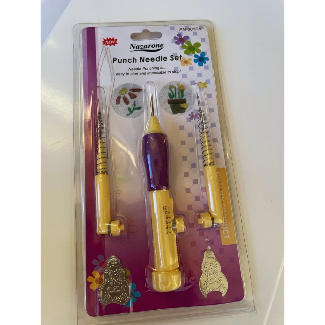 Punch Needle Set, Adjustable 3 Sizes of Needles, Quality Punch Needle ...