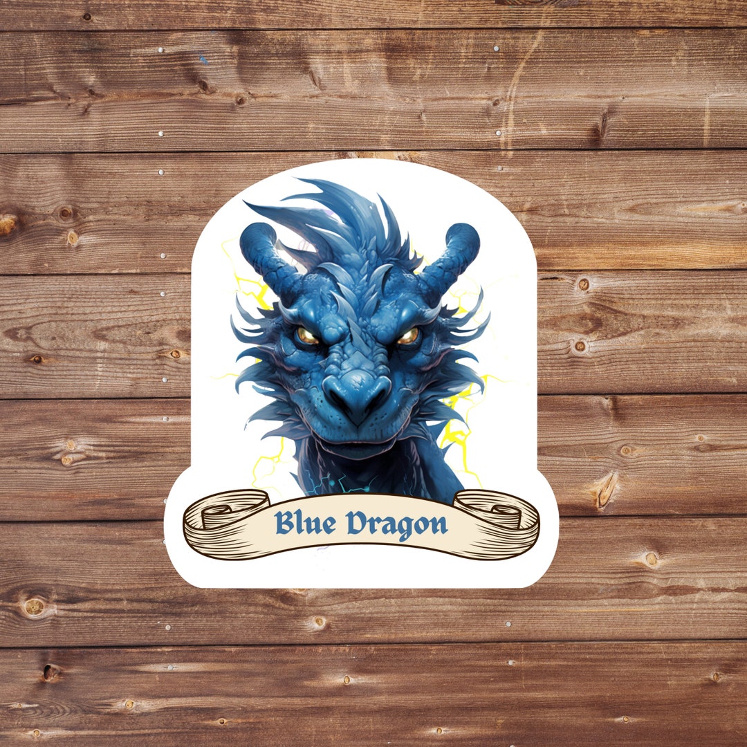 Adult Blue Dragon Dnd Sticker - Etsy