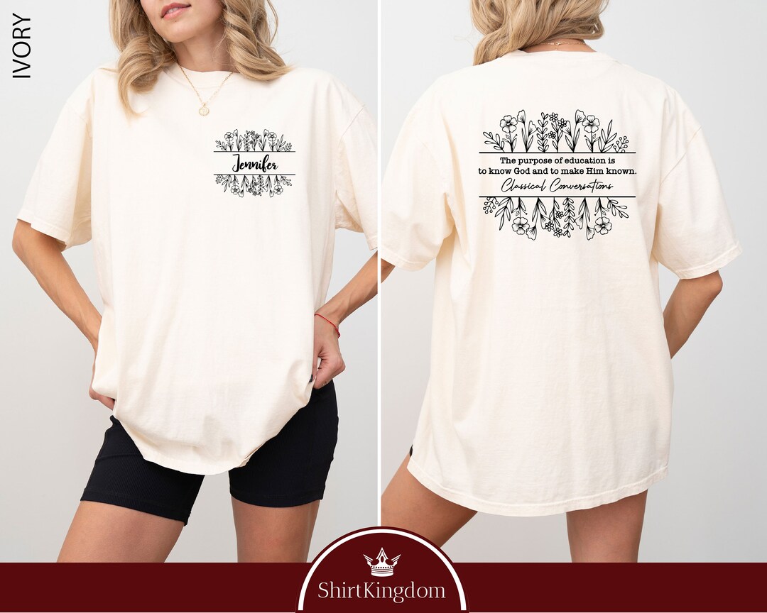 Custom Classical Conversations Shirt, Back and Front, Cute Homeschool ...