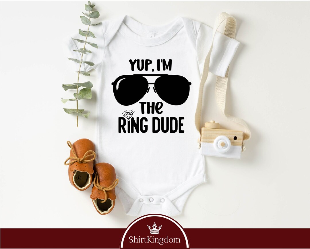 Yup I'm the Ring Dude Bodysuit, Ring Bearer Baby Bodysuit, Ring ...