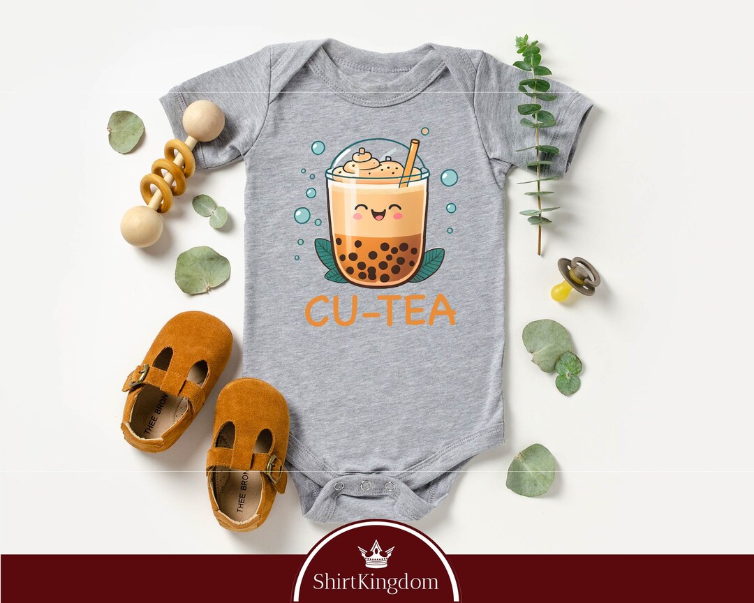 Cutea Baby Bodysuit, Bubble Tea Baby Bodysuit, Funny Boba Tea Chinese ...