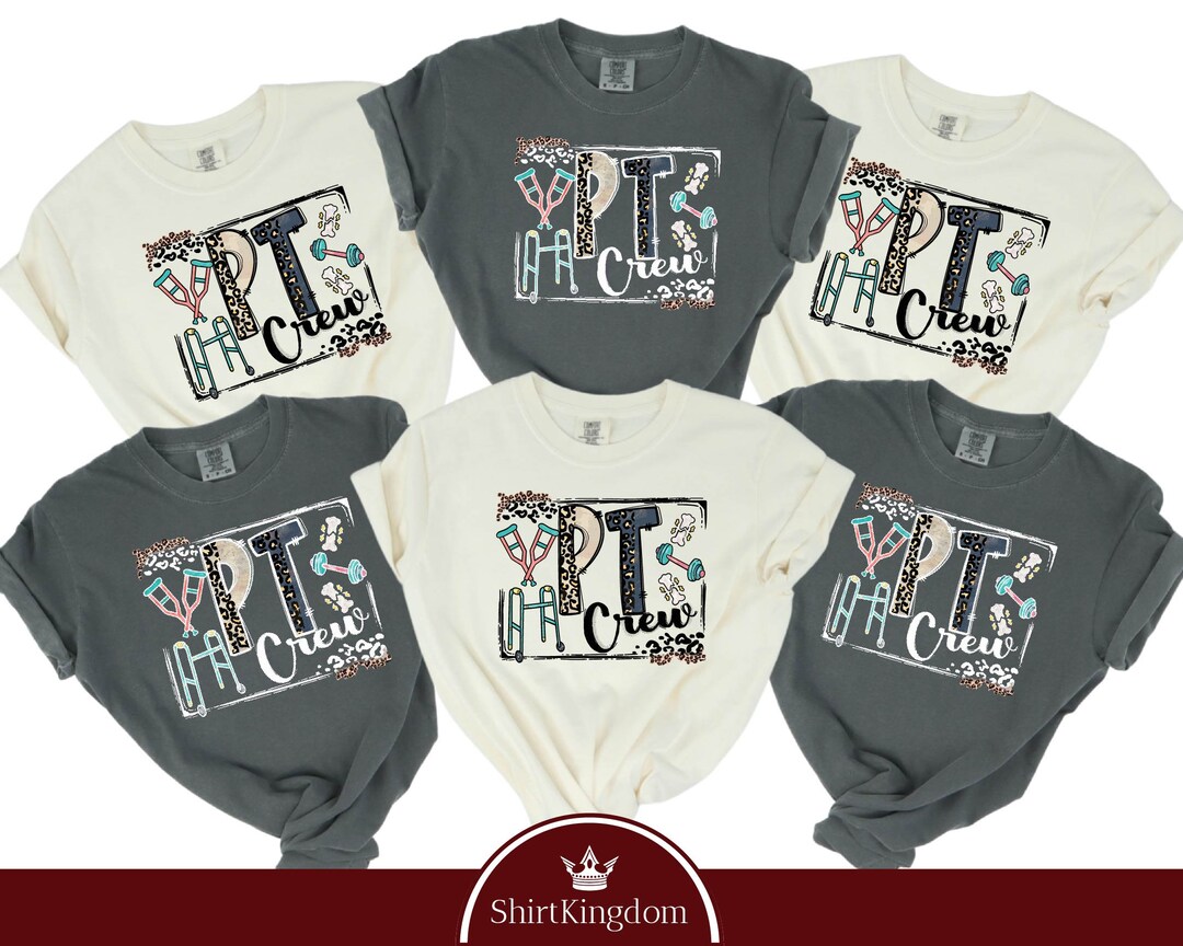 PT Crew Shirt, Physical Therapist Shirt, Physical Therapy Tee, PTA ...