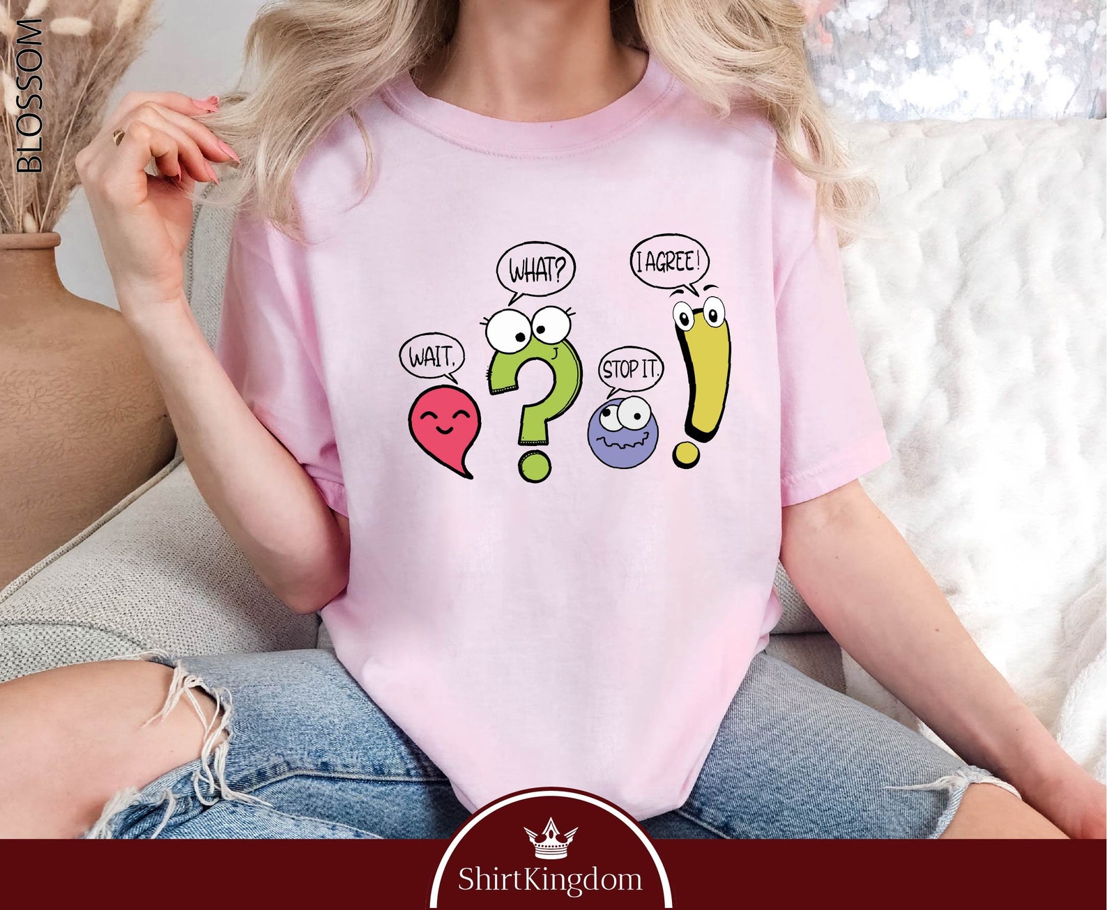 Wait What Stop It I Agree Shirt, Punctuation Day Shirt, Funny English ...