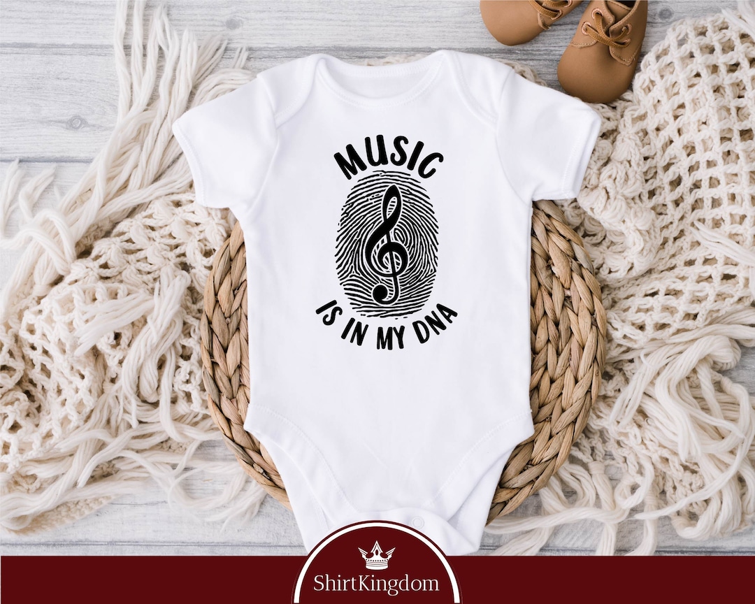 Music is in My DNA Baby Bodysuit, Cute Musician Bodysuit, Music Lover ...