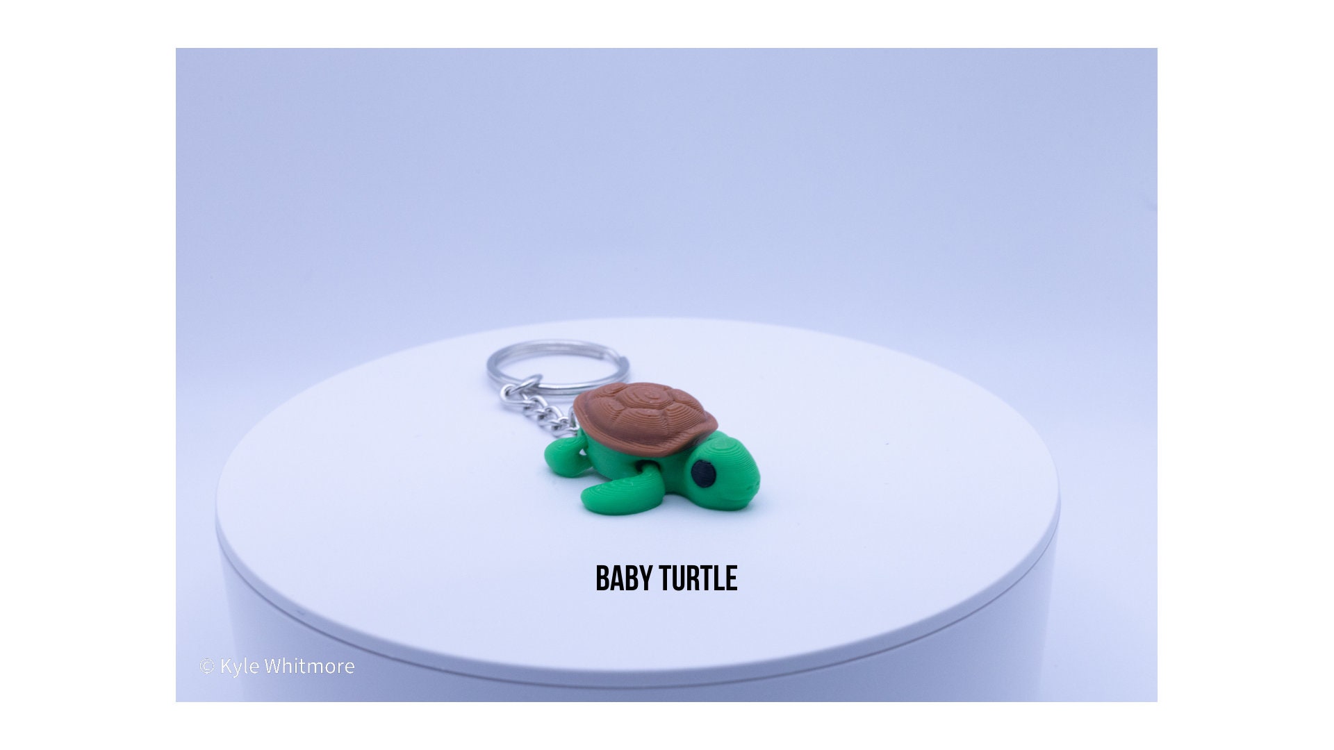 Adorable Baby Turtle Keychain - Flexible 3D Printed Articulating Design ...