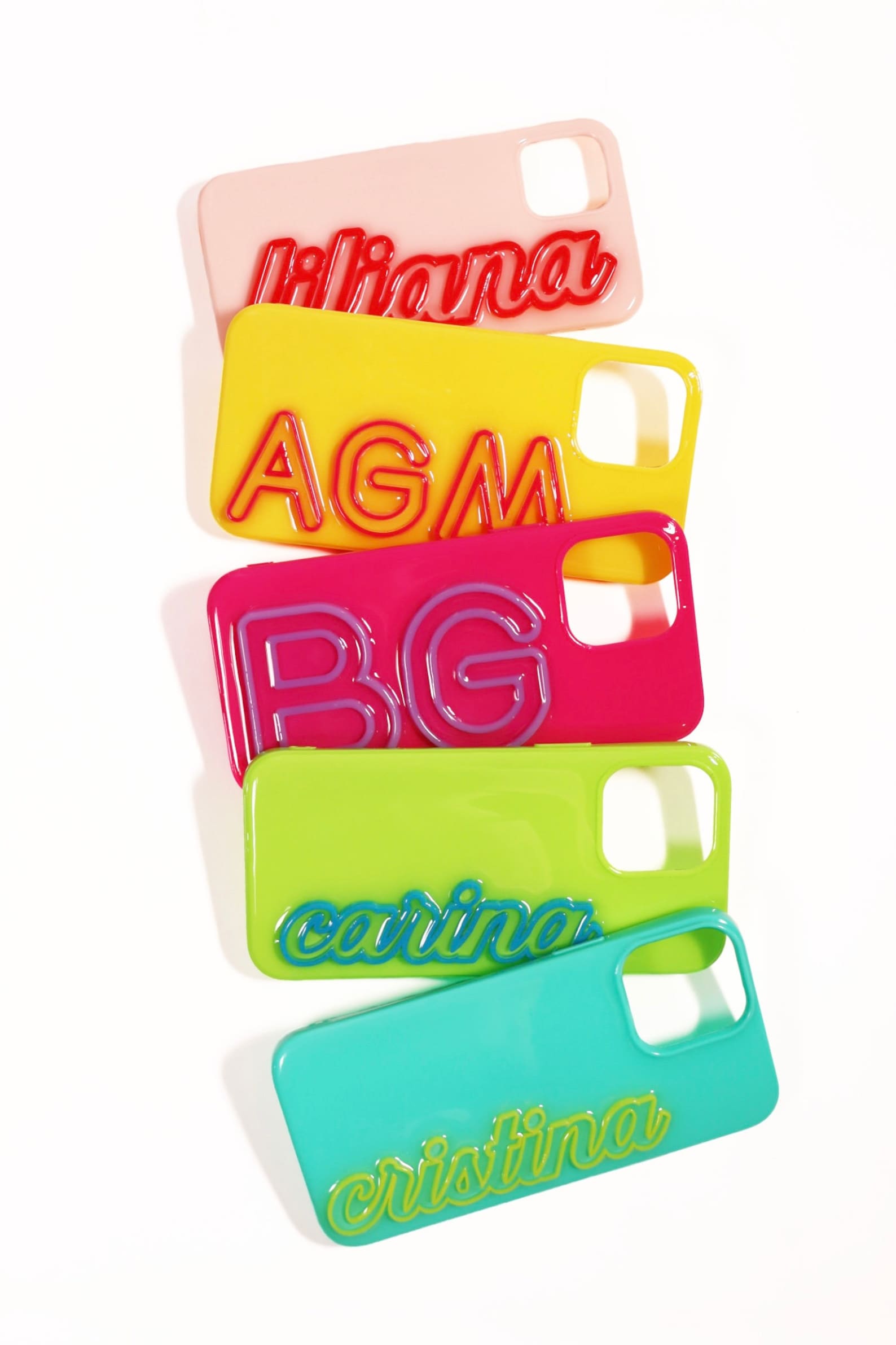 Personalized Phone Case, Groovy, 3D Letters Case, Colorful - Etsy