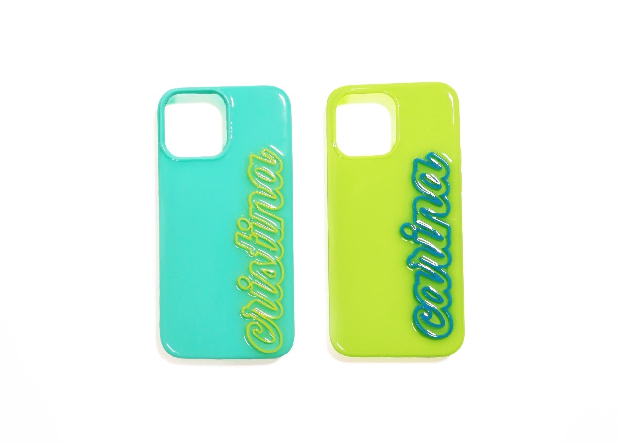 Personalized Phone Case, Groovy, 3D Letters Case, Colorful - Etsy