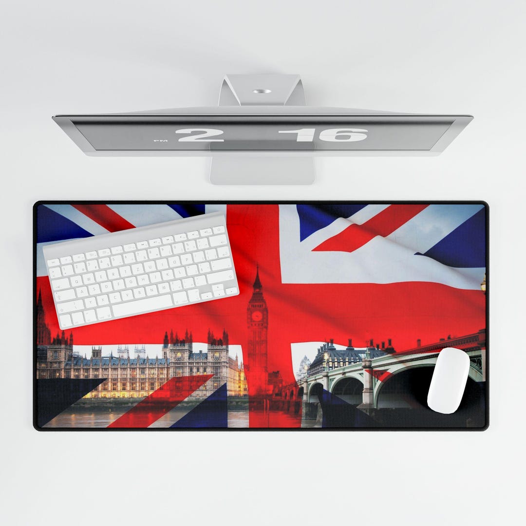 British Flag XL Gaming Pad, Union Jack Mouse Pad, Office Accessories ...